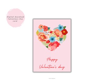 Valentine's Day Card Editable, Printable Digital Download - Etsy