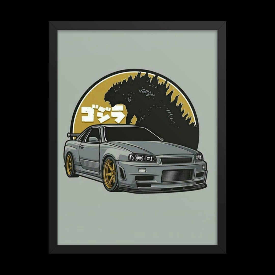 Nissan Skyline Gtr Godzilla Colour Block Poster Print Wall Art - Etsy