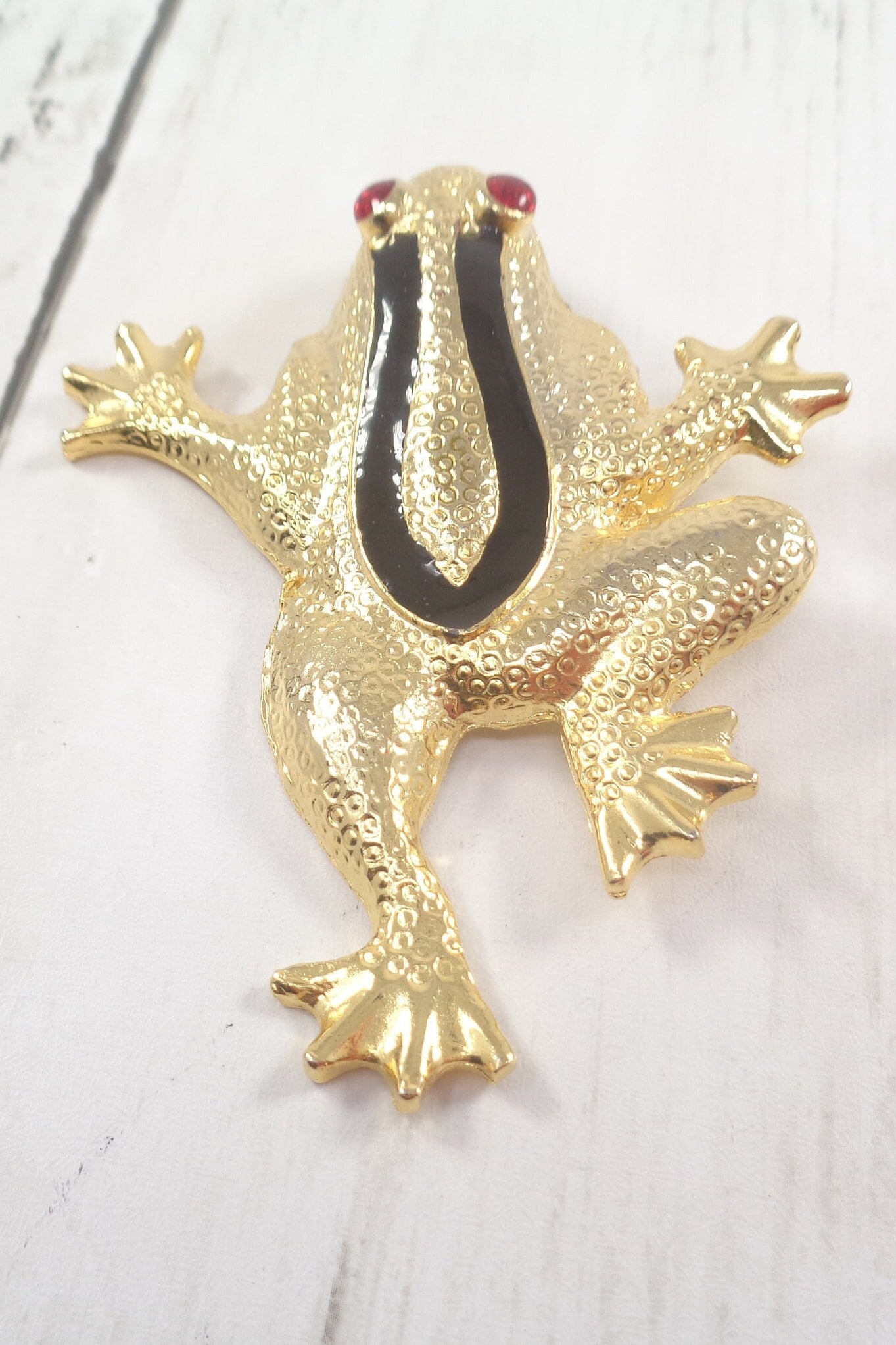 Very Large Vintage Frog/toad Brooch, Unusual, Gold Tone, 70s Statement ...