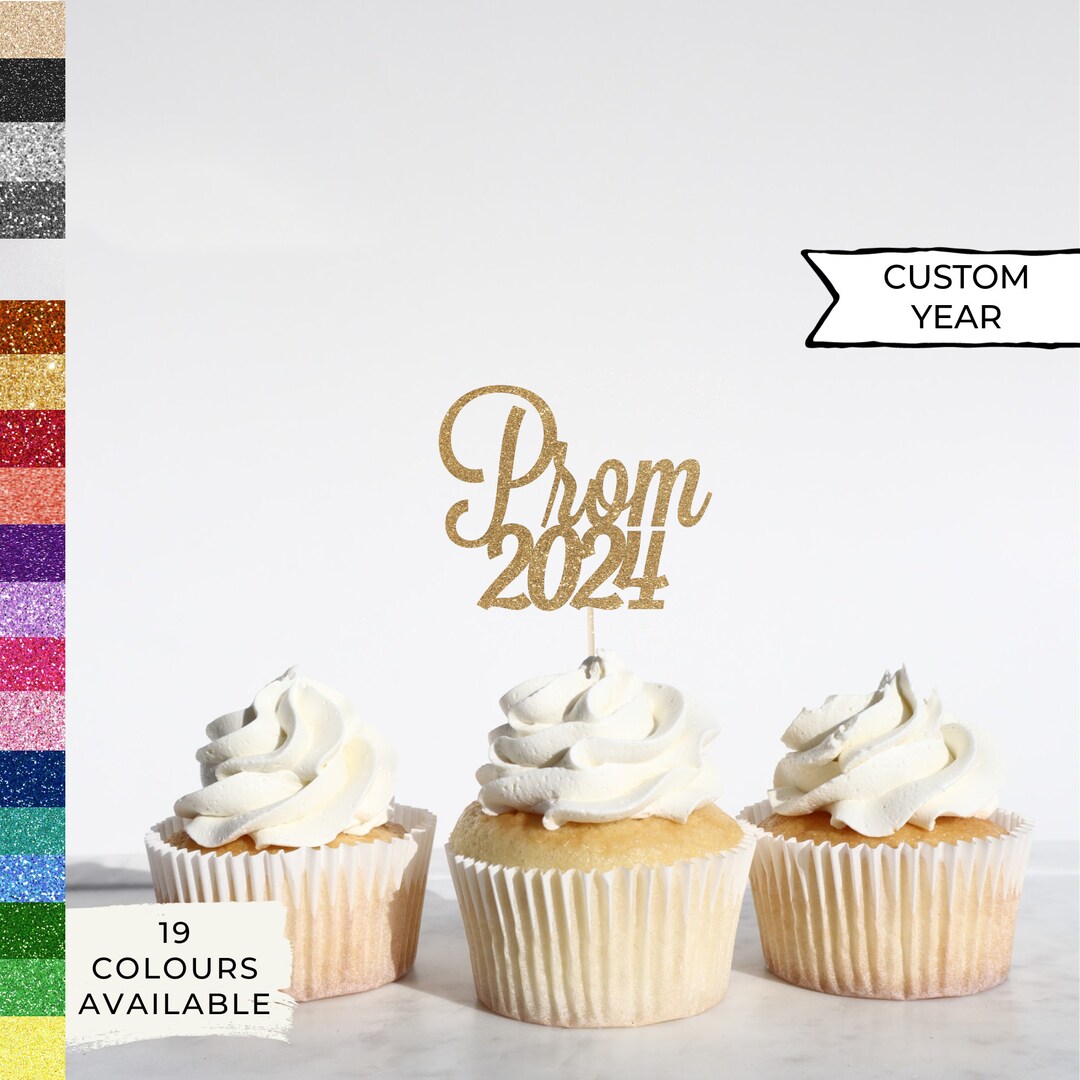 Prom 2023 Graduation Cupcake Topper, Prom Party Cupcake Topper ...