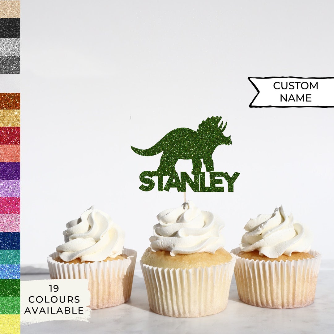 Dinosaur Custom Cupcake Topper, Custom Dinosaur Cake Topper, Cake ...