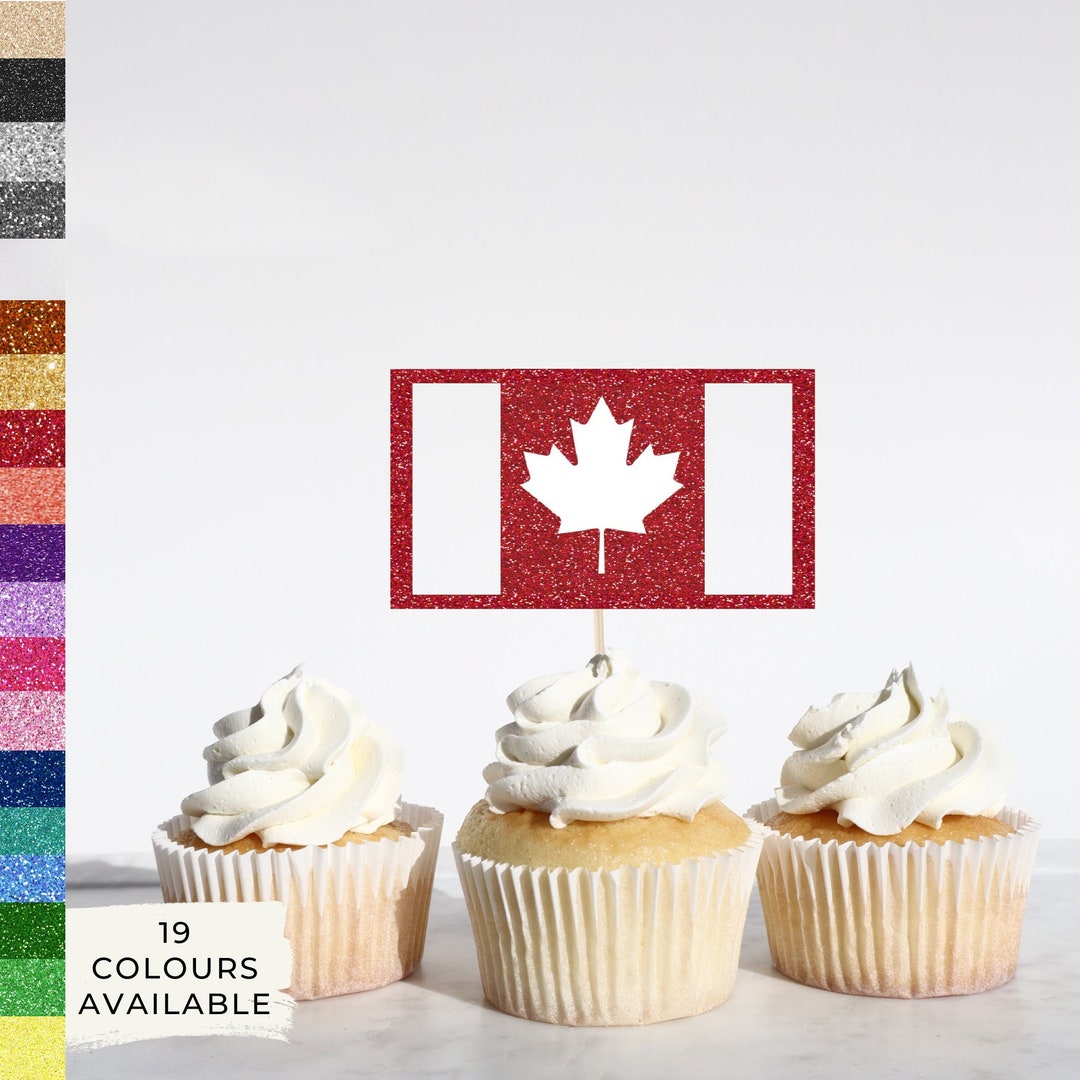 Canadian Flag Cupcake Toppers,welcome to Canada,canadian Citizen,canada ...