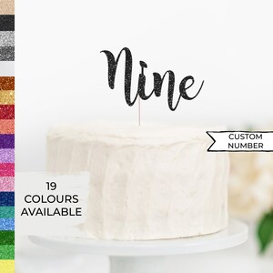 Any Number Cake Topper, Custom Number Happy Birthday Cake Topper, 21st ...