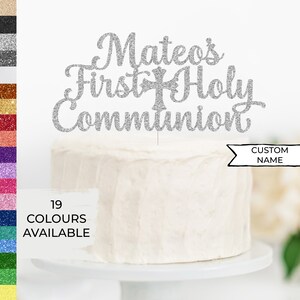 First Holy Communion Custom Cake Topper,custom Baptism Name Cake Topper ...