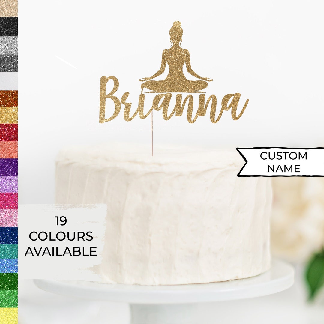 Custom Yoga Cake Topper, Yogi Personalized Topper,yoga Instructor ...
