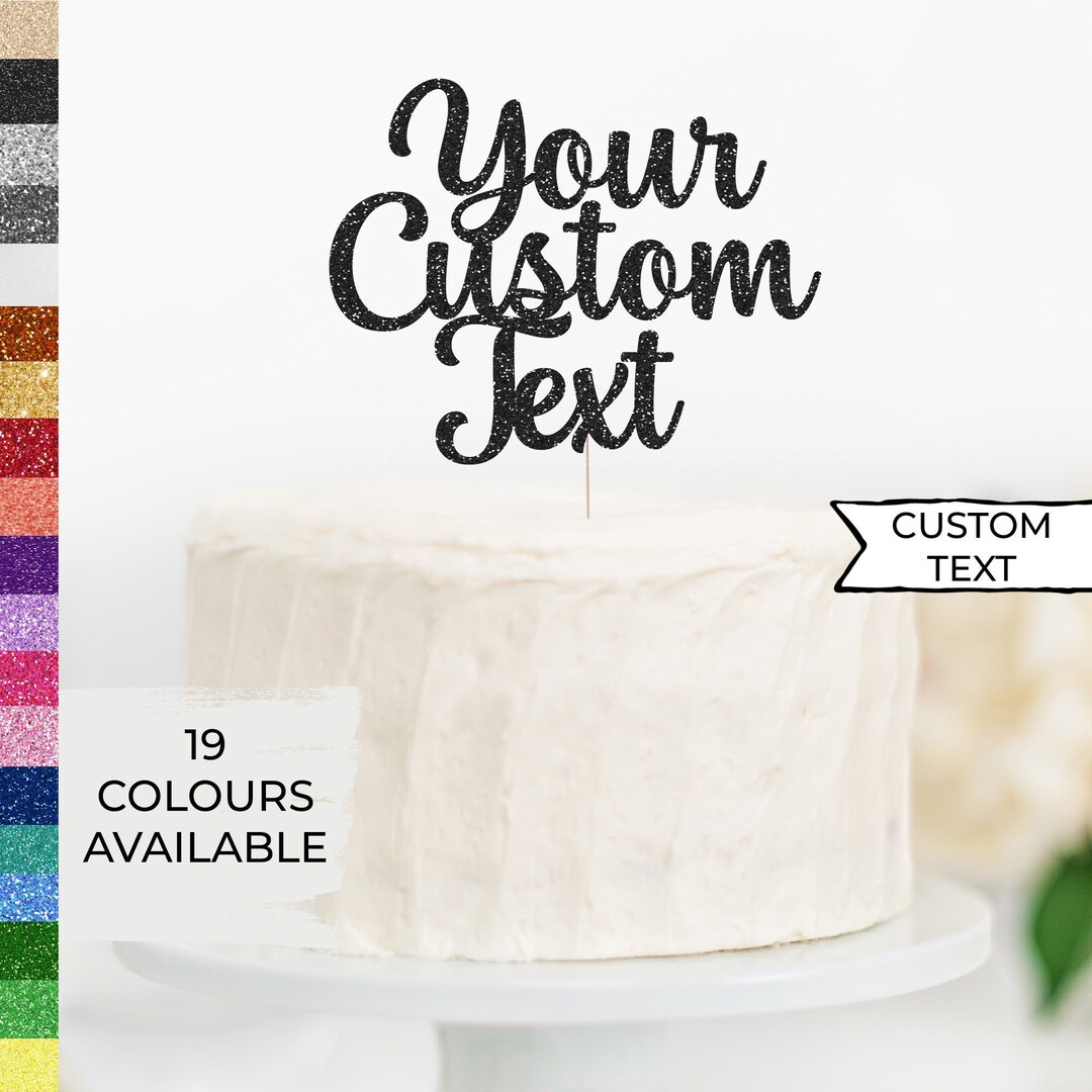 Custom Cake Topper, Custom Happy Birthday Cake Topper, Cardstock Cake ...
