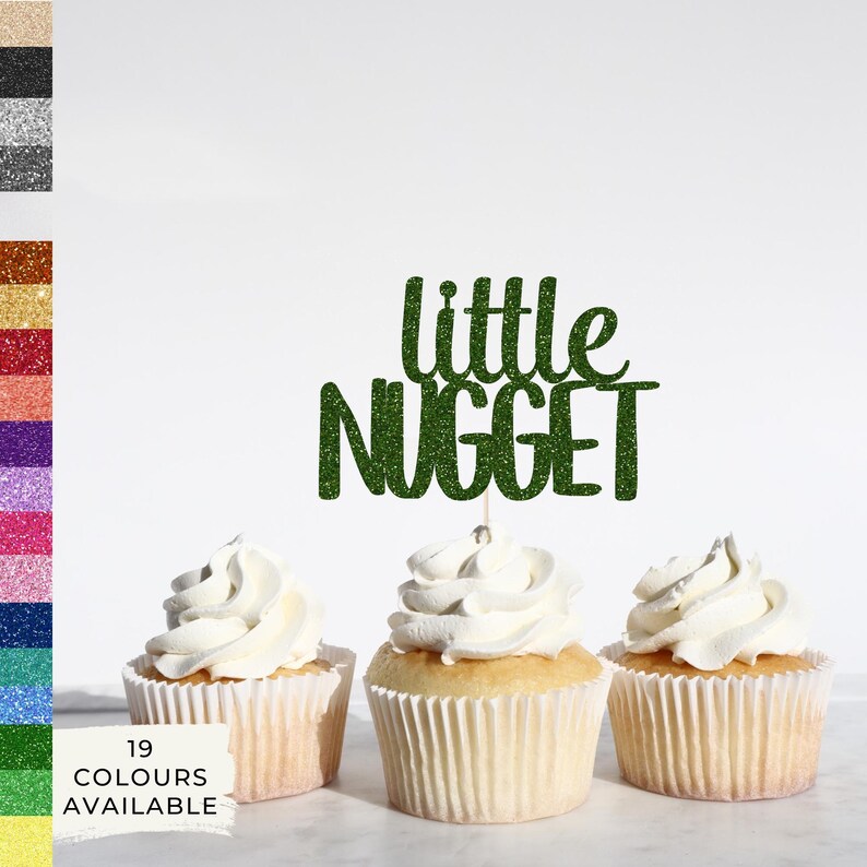 Little Nugget Cupcake Toppers,chicken Finger Birthday, First Birthday ...
