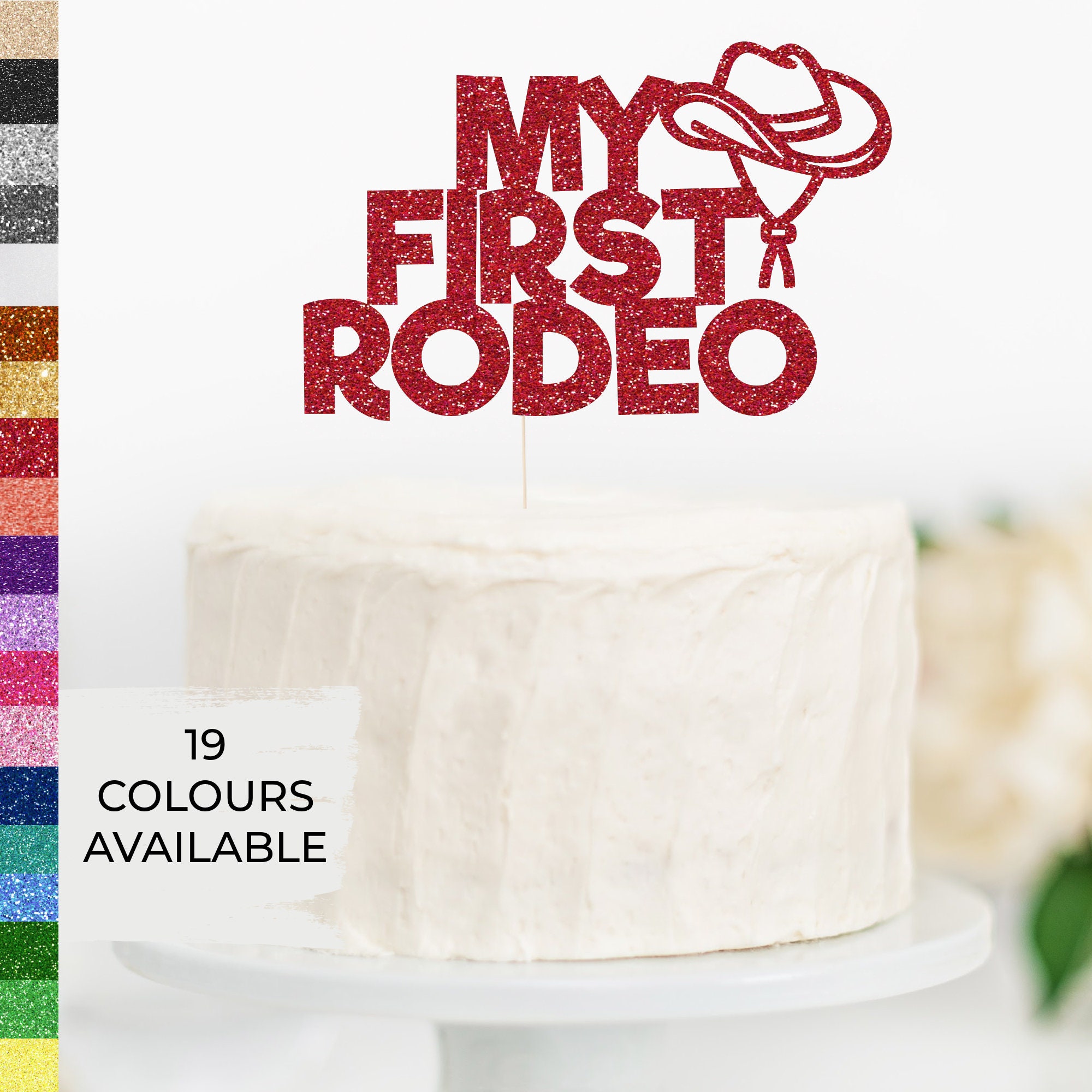 My First Rodeo Cake Topper Cowboy Cowgirl Cake Topper1st - Etsy
