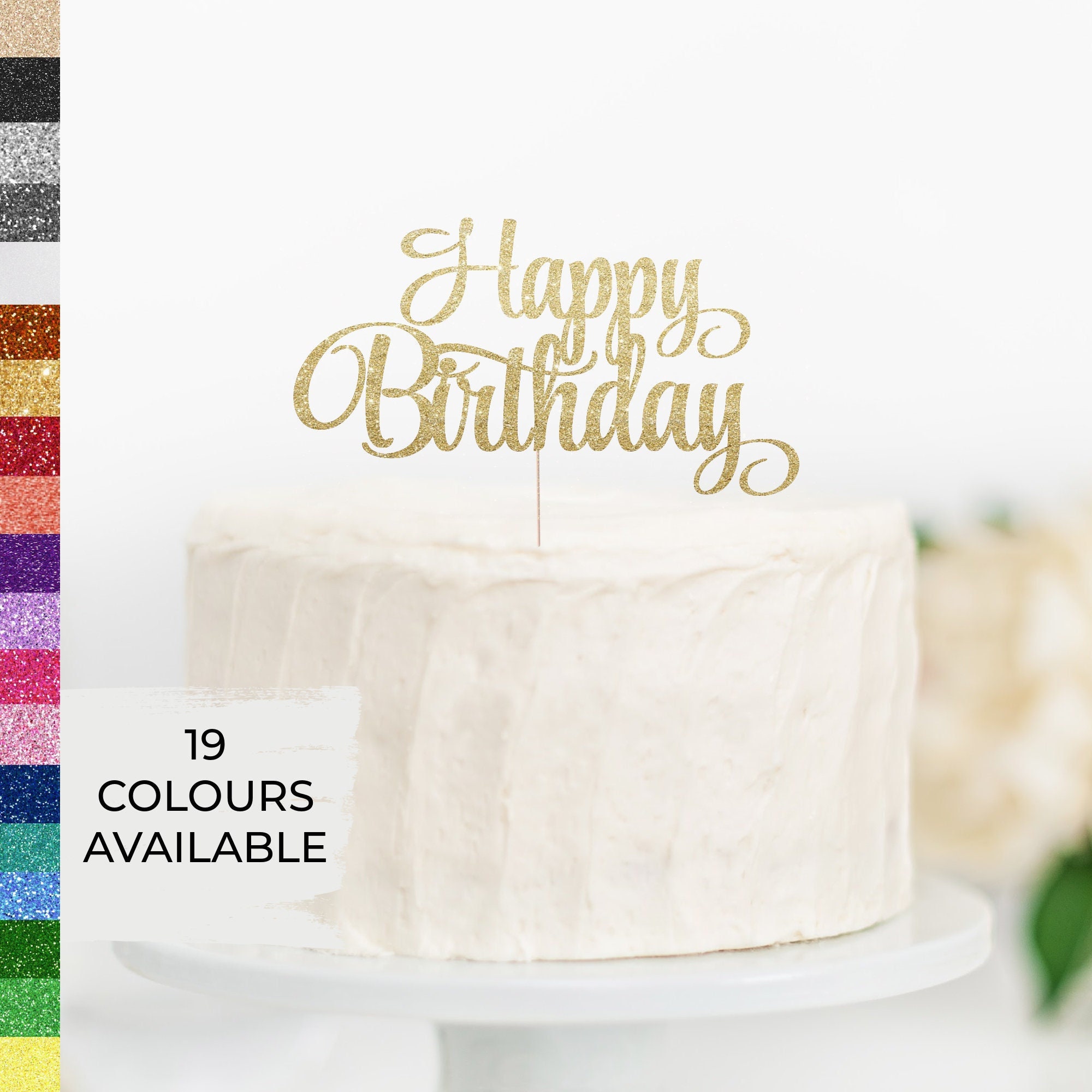 Happy Birthday Topper Happy Birthday Cake Topper Any Age - Etsy Canada