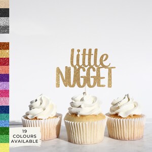 Little Nugget Cupcake Toppers,chicken Finger Birthday, First Birthday ...