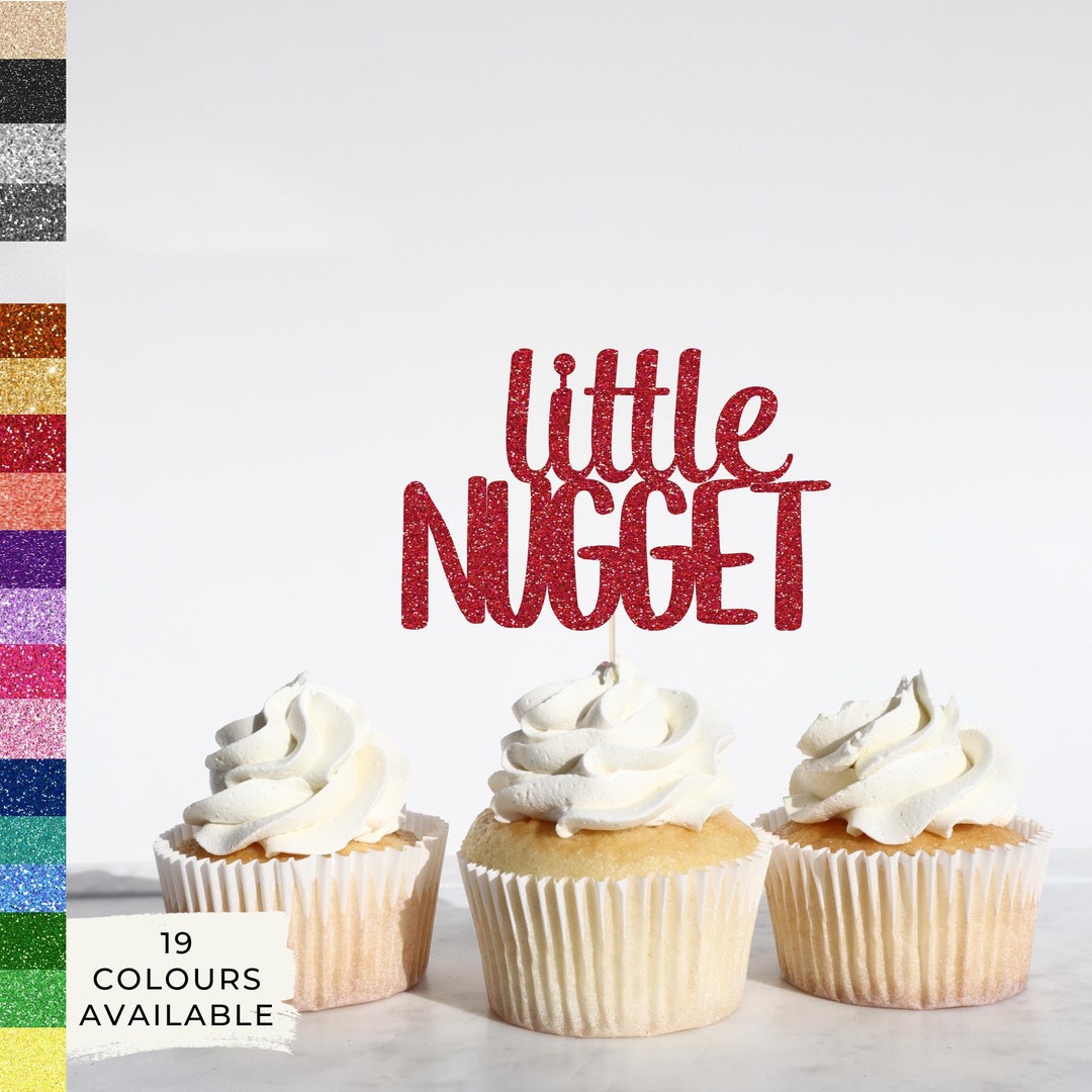 Little Nugget Cupcake Toppers,chicken Finger Birthday, First Birthday ...