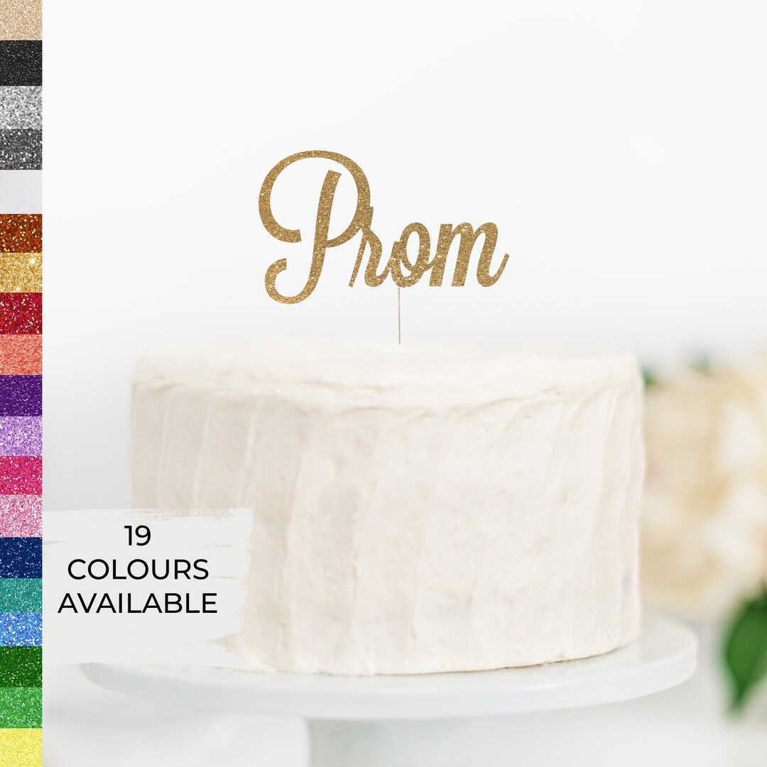 Prom Cake Topper, Prom Party Cake Topper, Cardstock Topper, Name Topper ...