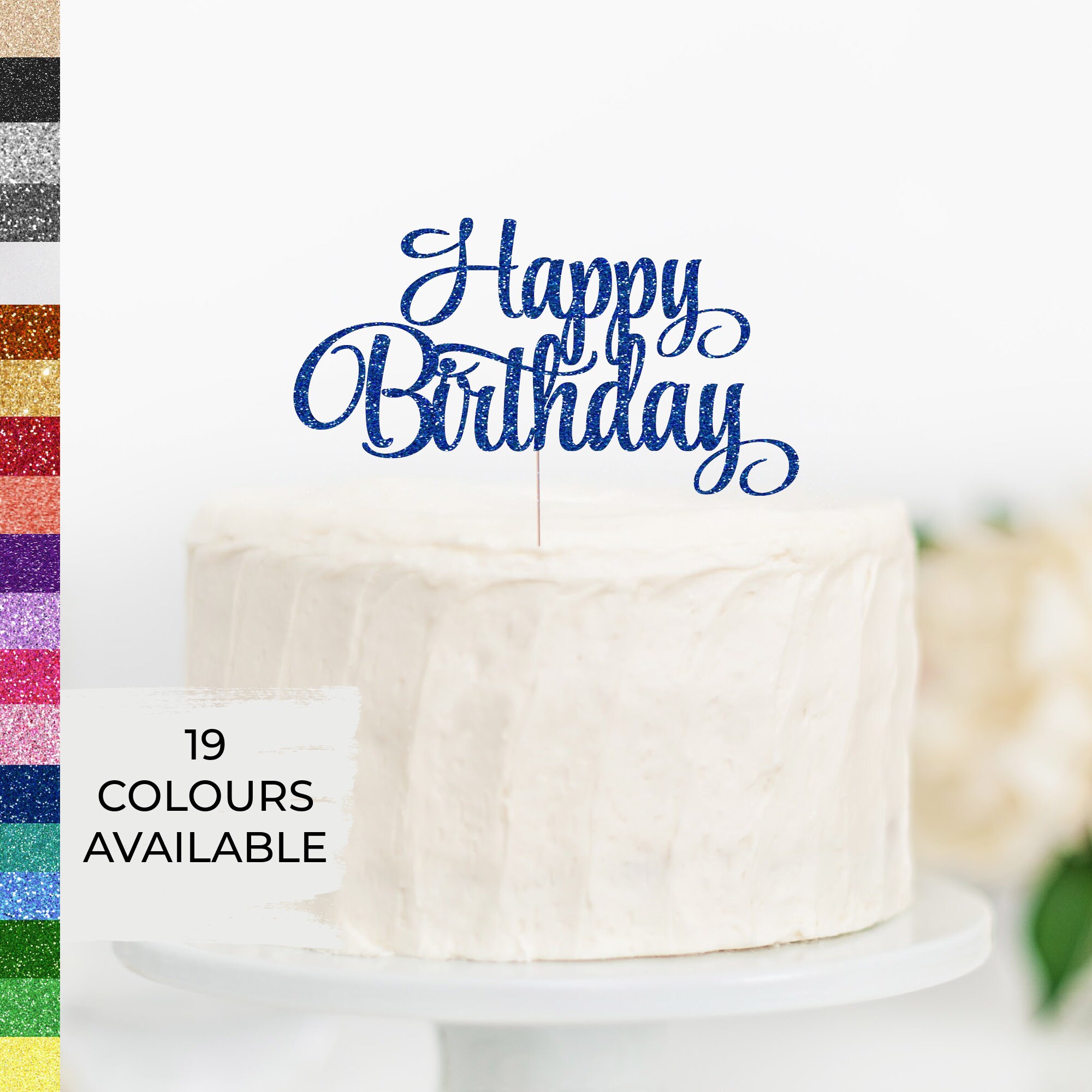 Happy Birthday Topper Happy Birthday Cake Topper Any Age - Etsy Canada