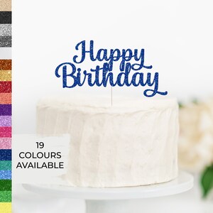 Happy Birthday Topper, Happy Birthday Cake Topper, Any Age Cake Topper ...