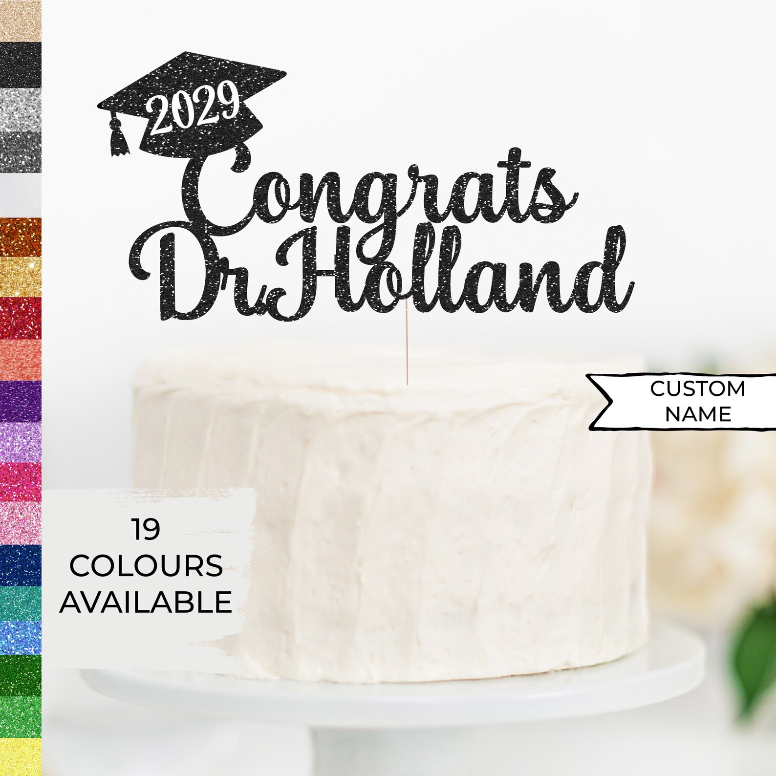 Graduation Doctor Custom Cake Topper, Custom Name Cake Topper ...