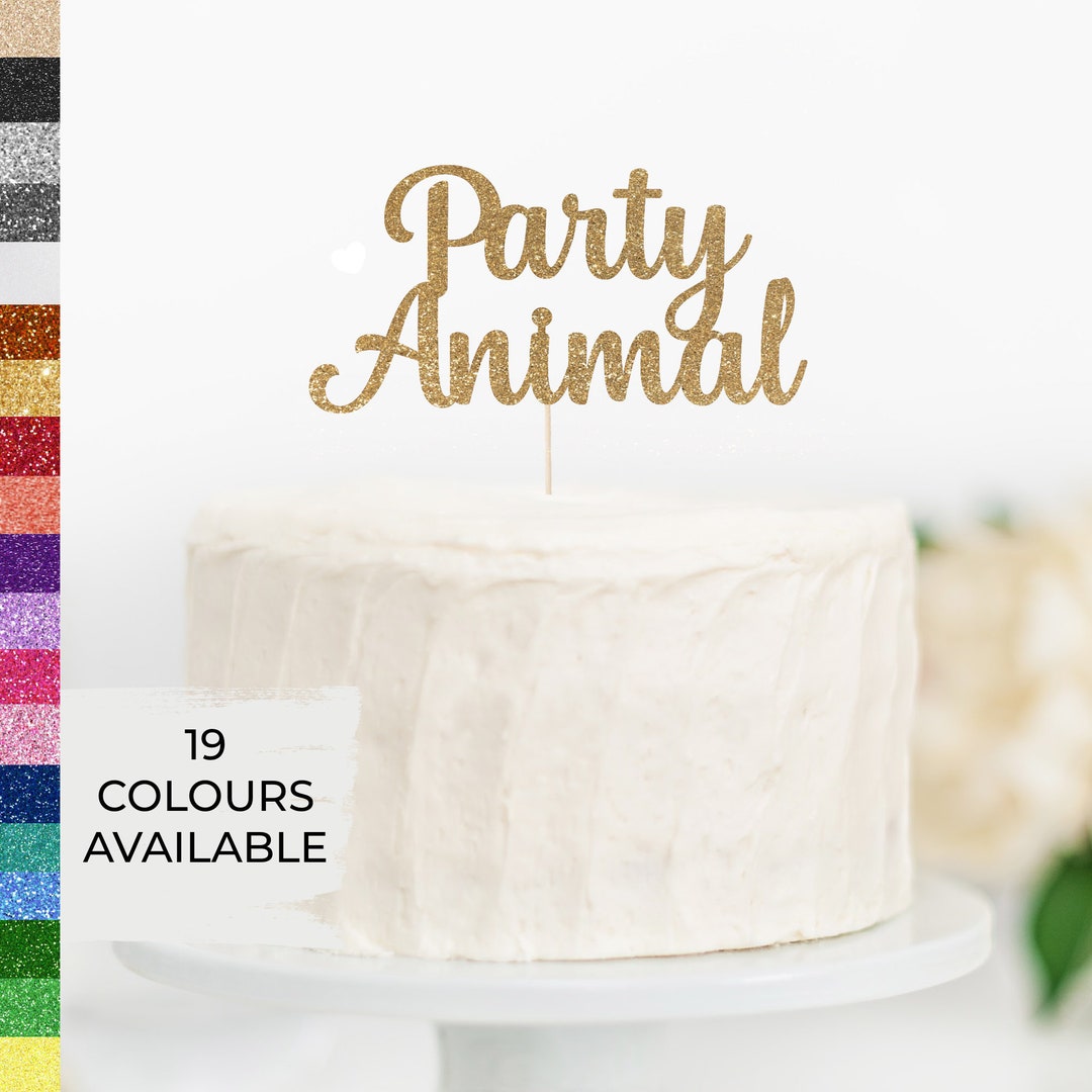 Party Animal Cake Topper, Animal Birthday Topper, Animals Topper,first ...
