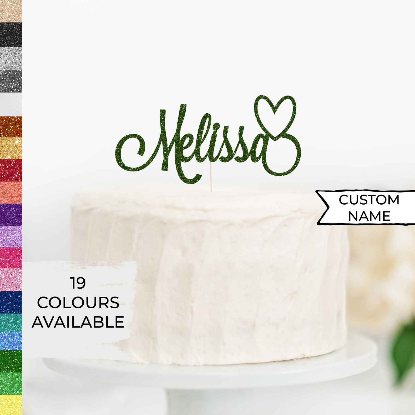 Custom Name and Age Cake Topper, Custom Personalized Topper,cardstock ...