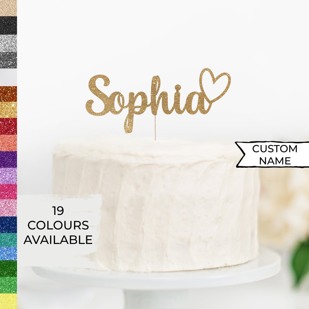 Custom Name and Age Cake Topper, Custom Personalized Topper,cardstock ...
