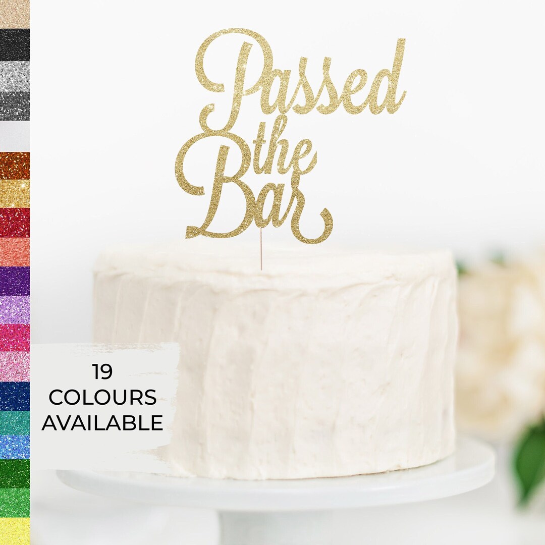 Passed the Bar Cake Topper, Bar Exam Lawyer Cake Topper, Lawyer ...
