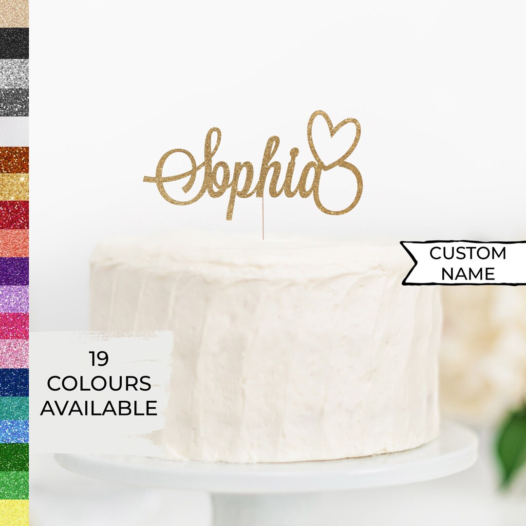 Custom Name and Age Cake Topper, Custom Personalized Topper,cardstock ...
