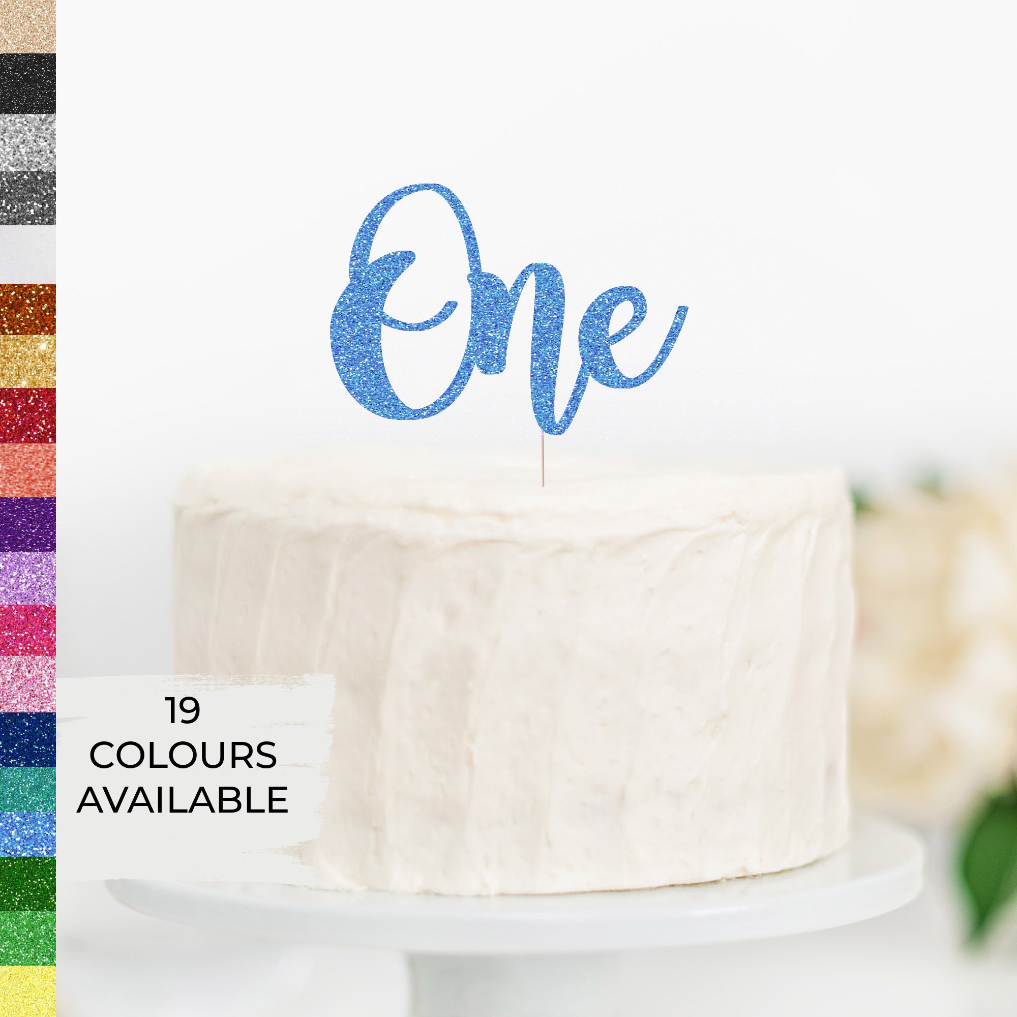 One Cake Topper, 1st Birthday Cake Topper, First Birthday Cardstock ...