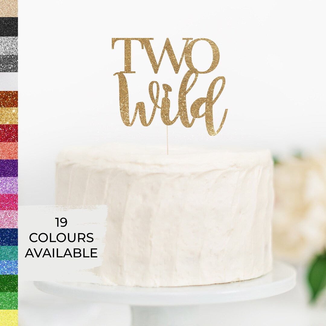 Two Wild Birthday Cake Topper, Animal Birthday Topper, 2nd Birthday ...