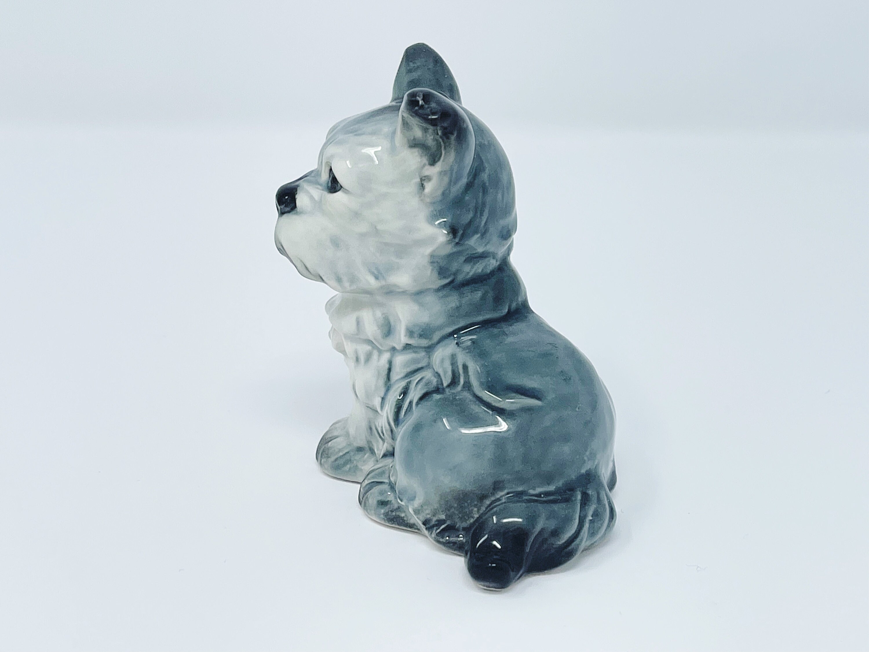 Vintage Goebel Figurine Gray Terrier Dog - Etsy