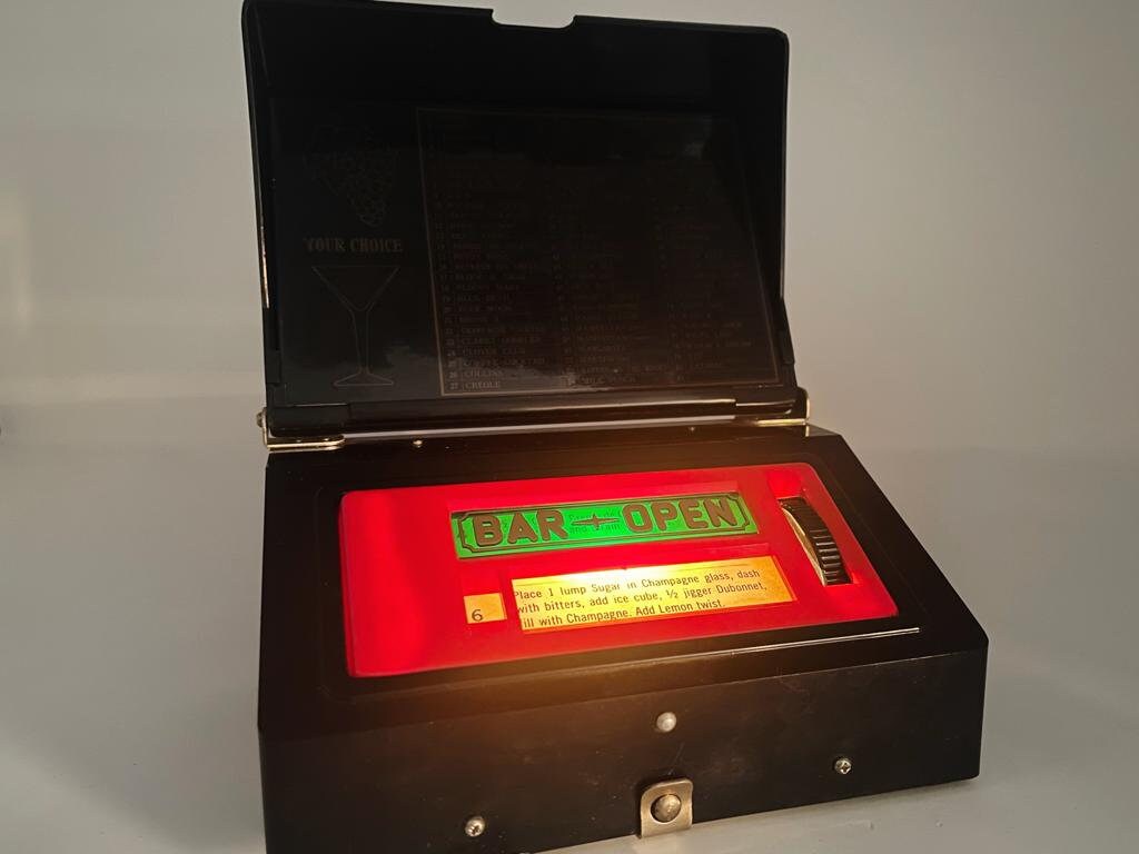 Rare Vintage Santa Maria Light up Rolodex Bar Guide Cocktail Recipe - Etsy