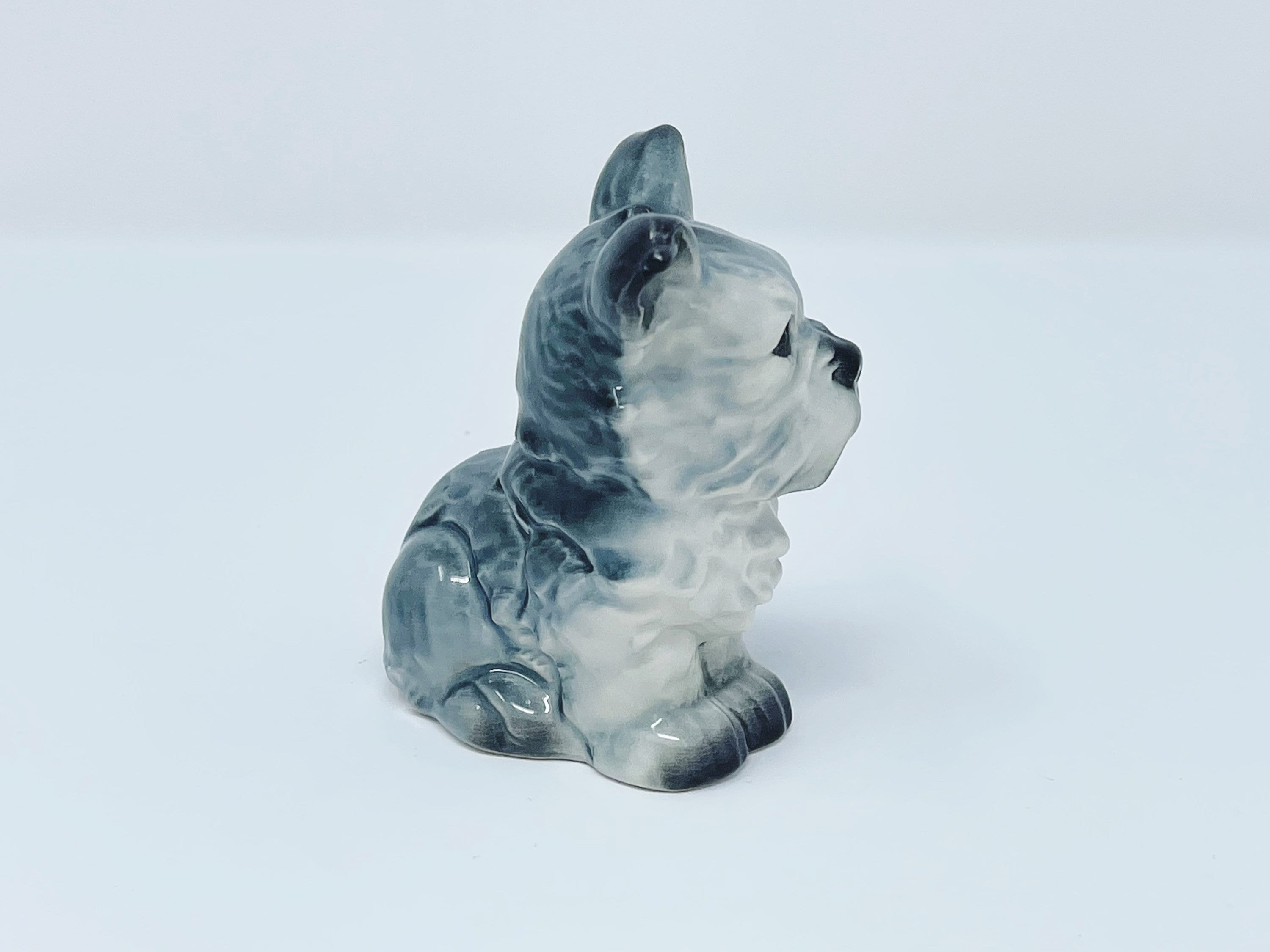 Vintage Goebel Figurine Gray Terrier Dog - Etsy