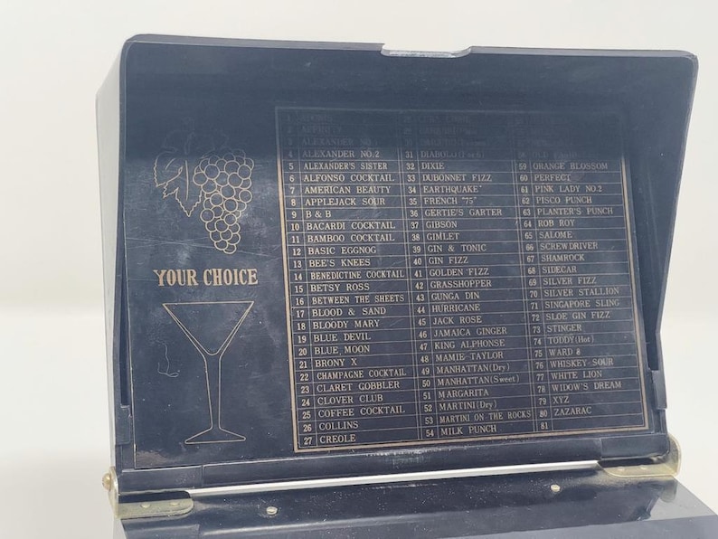Rare Vintage Santa Maria Light up Rolodex Bar Guide Cocktail Recipe - Etsy