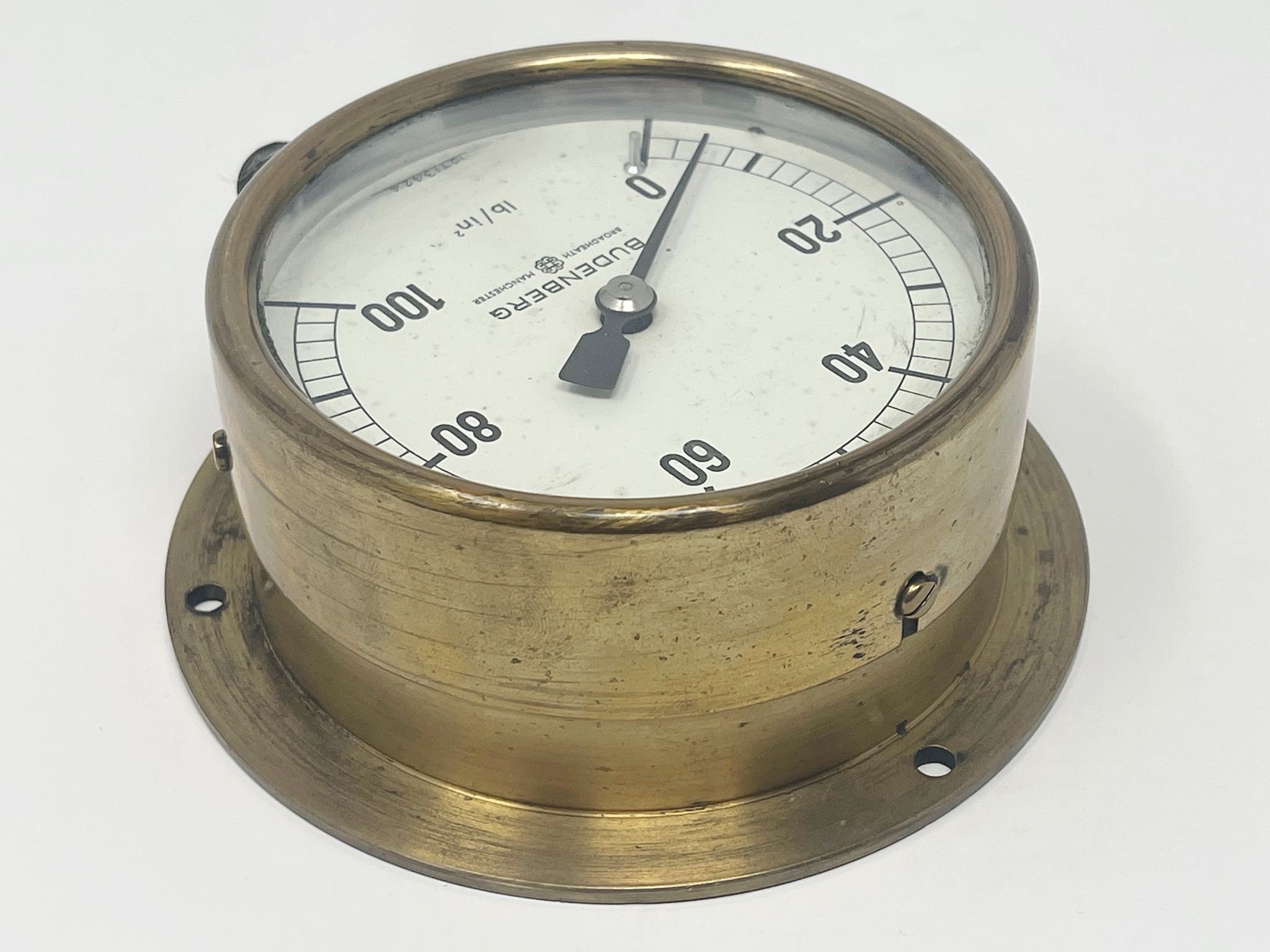 Rare Vintage Budenberg Gauge Broadheath Manchester Solid Brass - Etsy