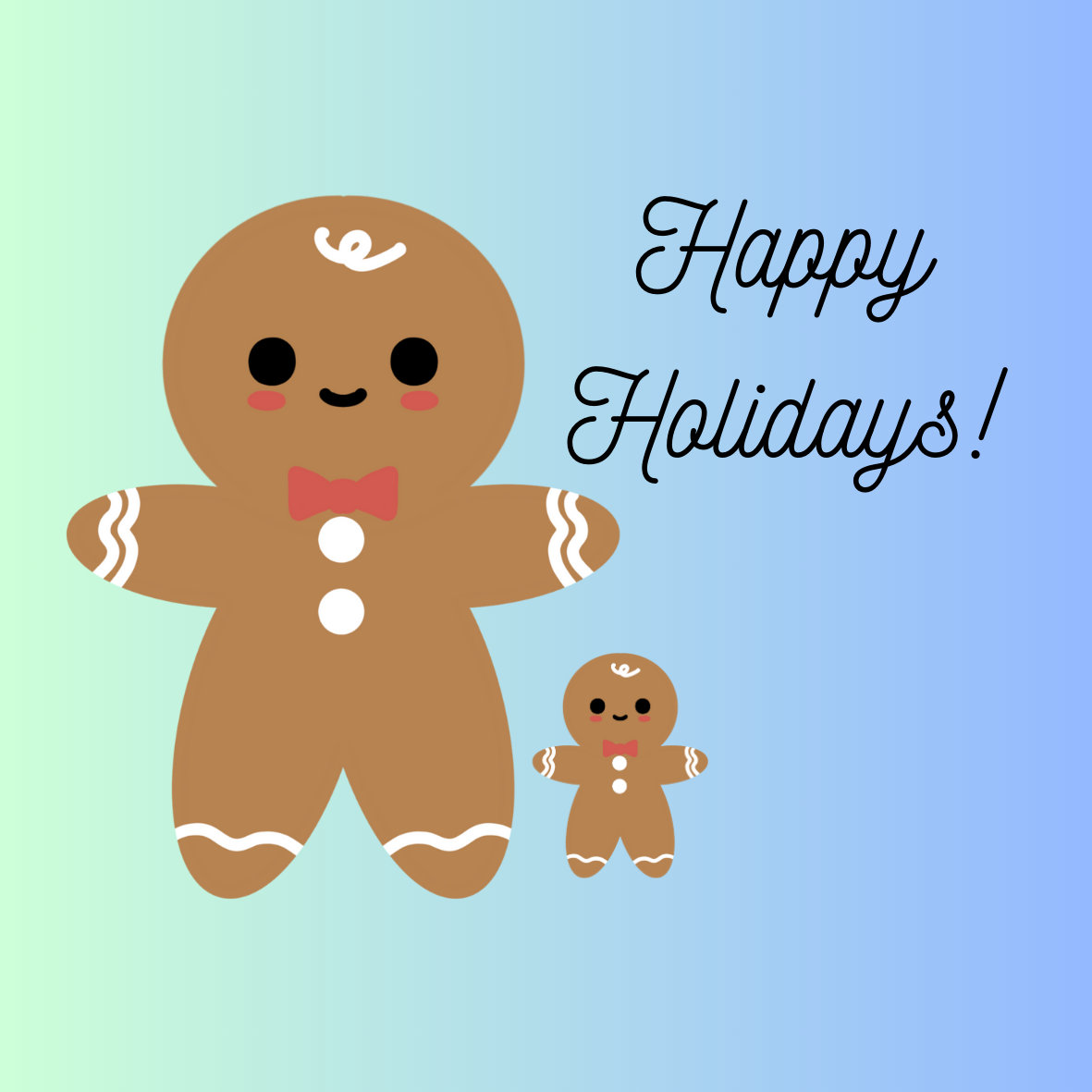 Gingerbread Man Stickers Happy Holidays - Etsy