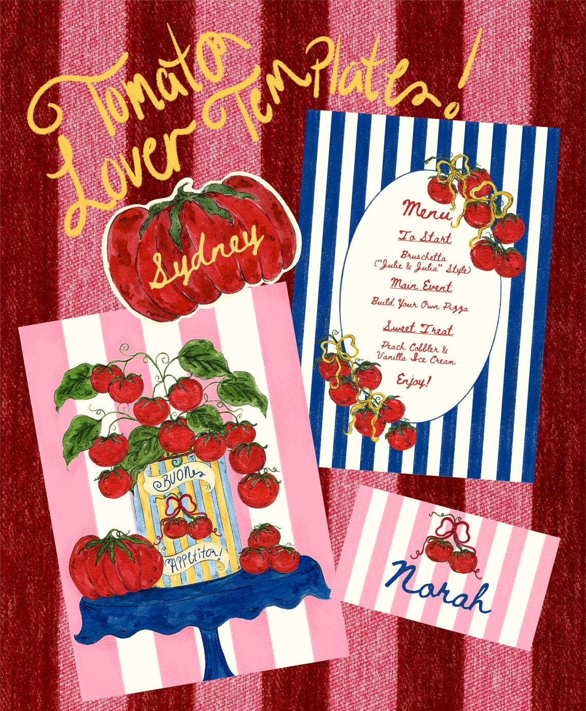 Tomato Lover Bundle- Digital Template - Etsy