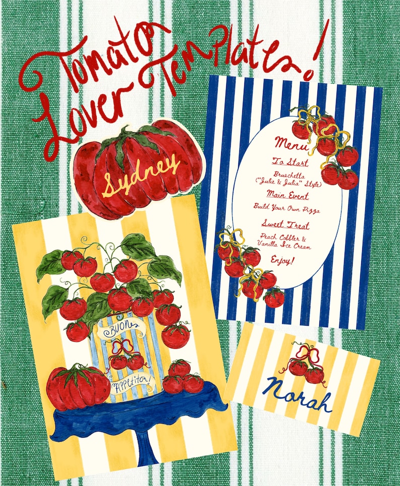 Tomato Lover Bundle- Digital Template - Etsy