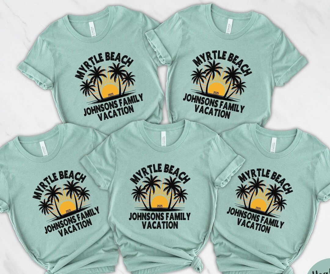 Custom Myrtle Beach Family Vacation Shirts: Matching Group Beach Tees ...