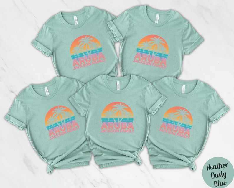 Custom Aruba Family Vacation Shirts: Personalized Beach Trip Tees - Etsy