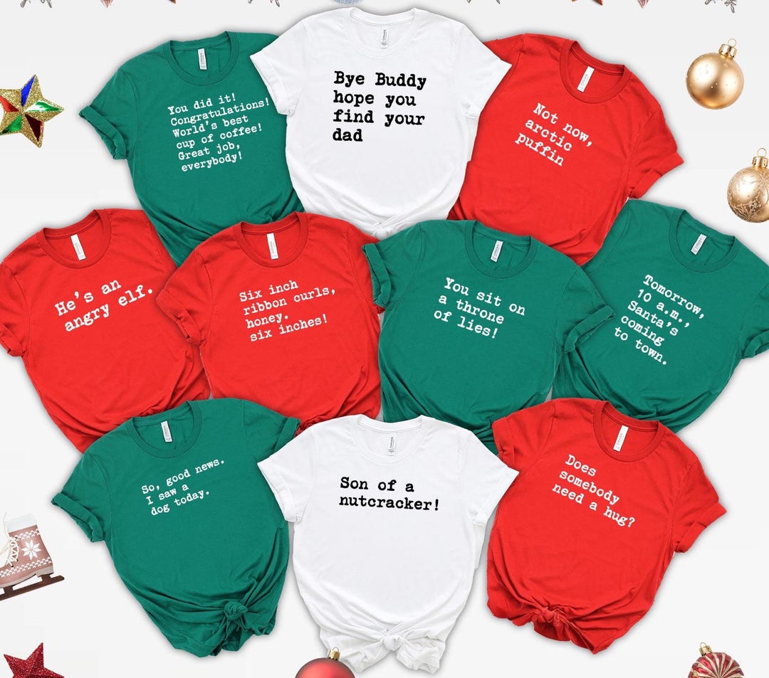 Buddy the Elf Shirts, Christmas Movie Family Matching Shirts, Funny Elf ...
