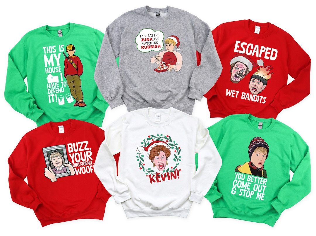 Home Alone Matching Family Christmas Tees, Movie Quote Shirts ...