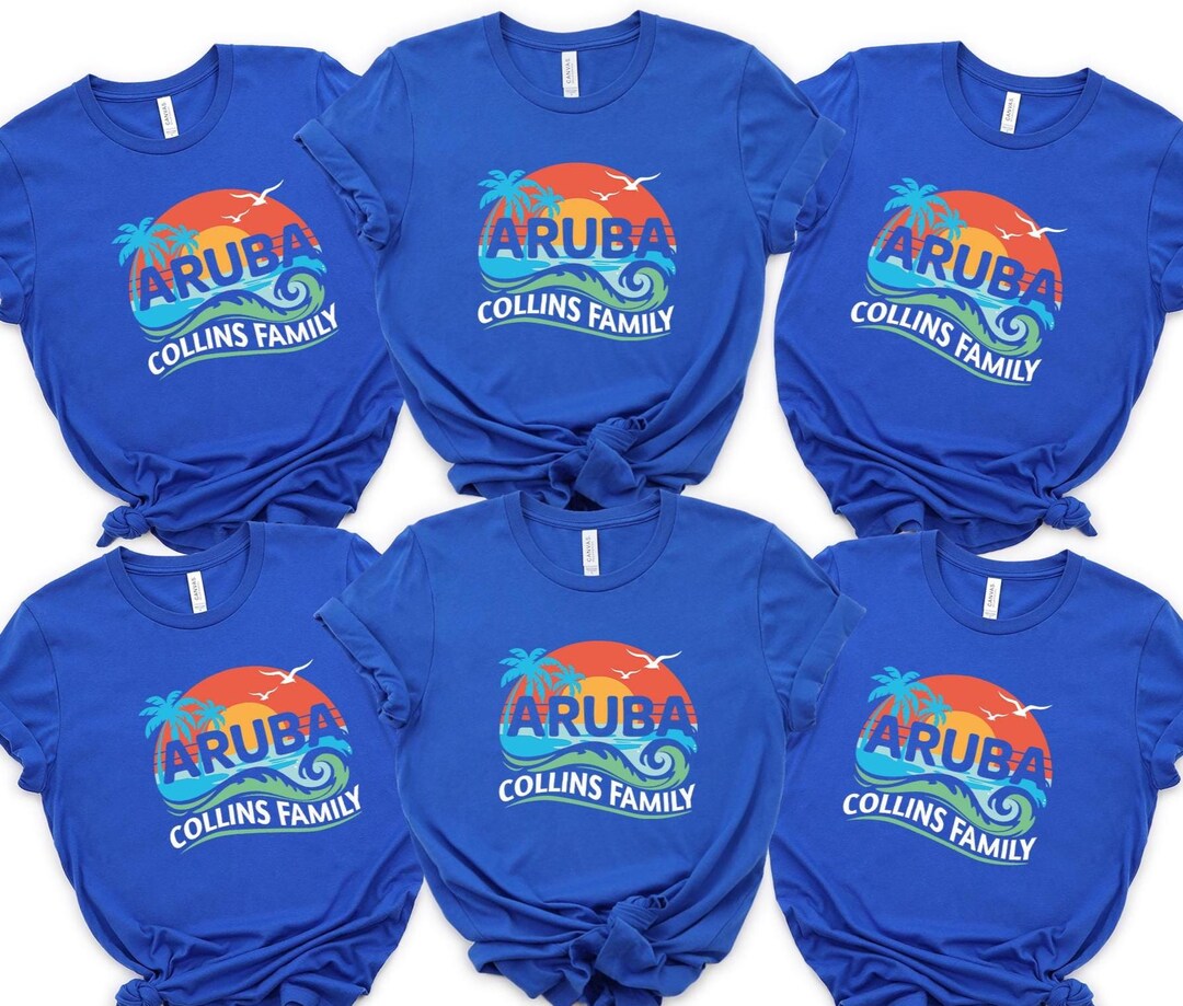 Custom Aruba Family Vacation Shirts: Personalized Beach Trip Tees - Etsy