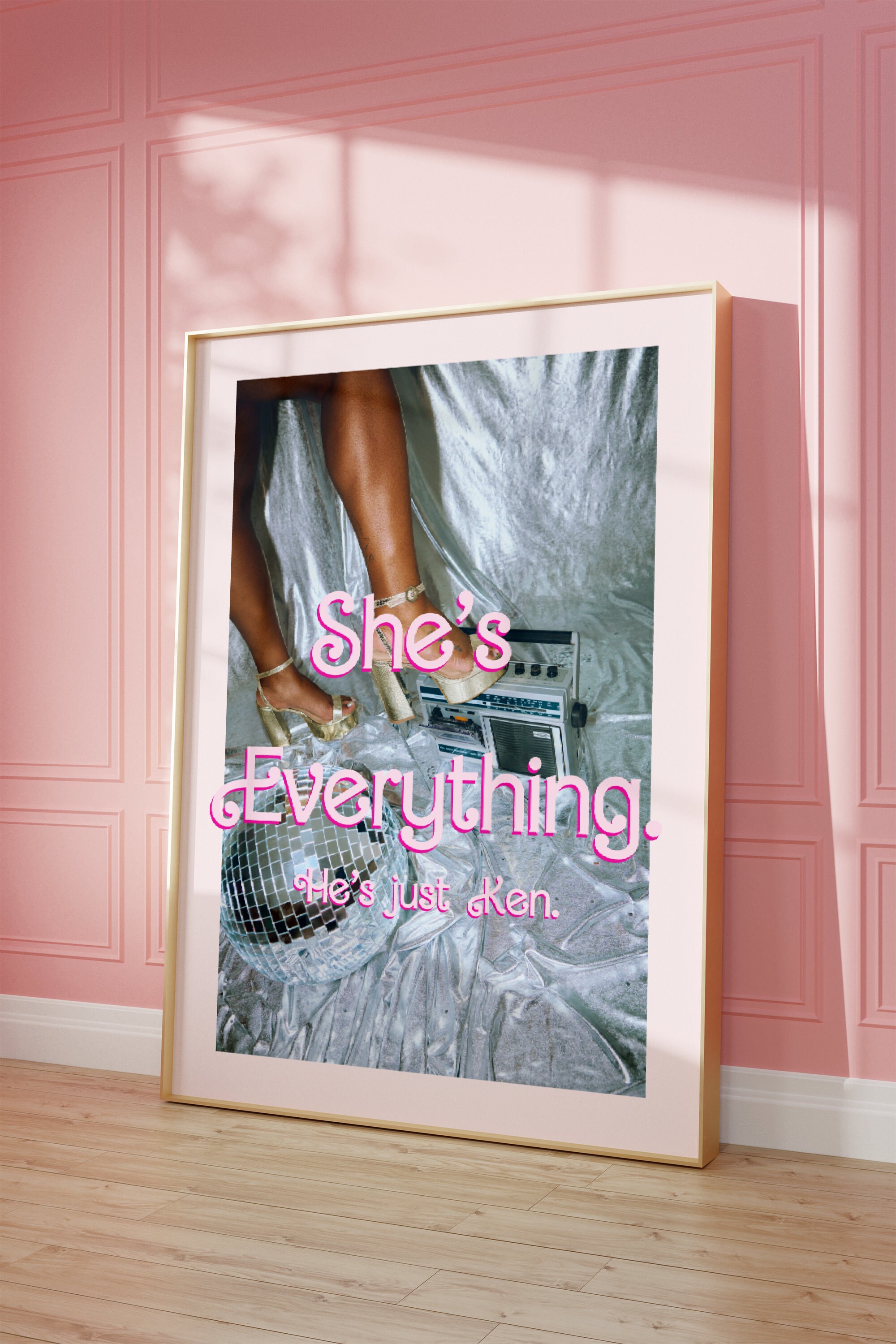 She's Everything Barbie Digital Art Print, Retro Decor, Pop Art Style ...