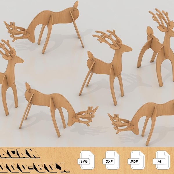 Wood Reindeer - Etsy