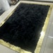 Luxury Soft Black Gold Wool Living Room Rug 6X8 Black Fur - Etsy