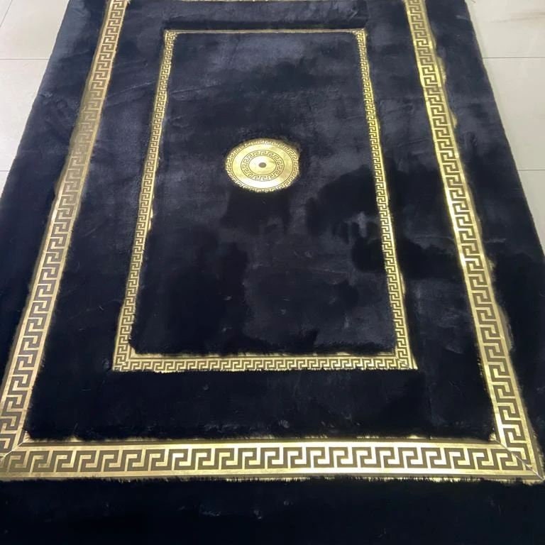 Luxury Black Gold Large Plush Area Rug 6 X 8 Natural Plush - Etsy