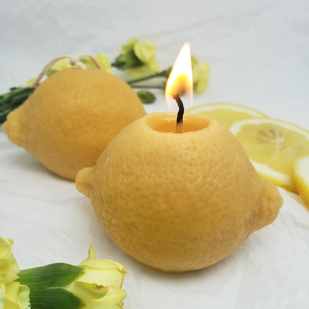 Lemon Shaped Candle / Scented Candle / 100% Soy Wax / Modern Candle ...