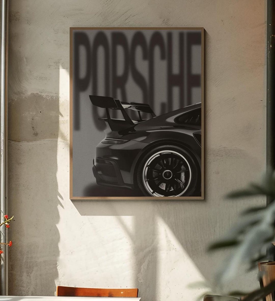 Vintage Porsche Black and White Wall Art, Digital Download, Printable ...