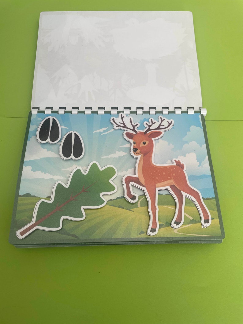 Laminated Activity Book Animals Velcro Sticker Book - Etsy
