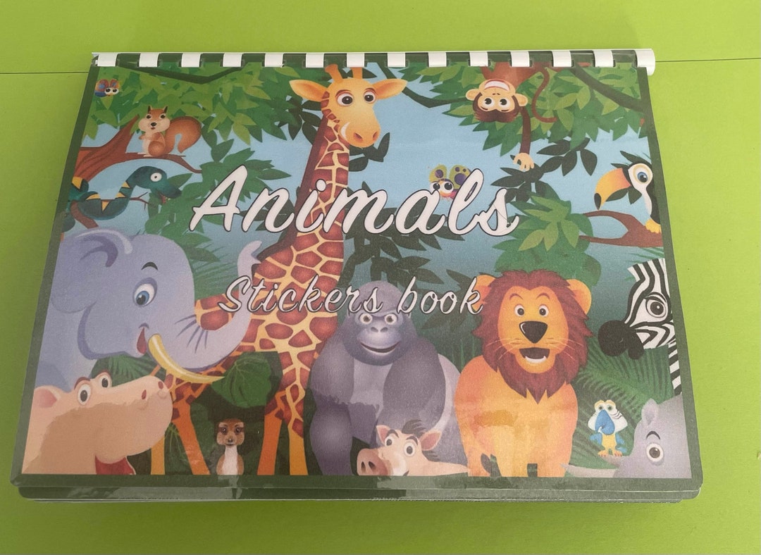 Laminated Activity Book Animals Velcro Sticker Book - Etsy