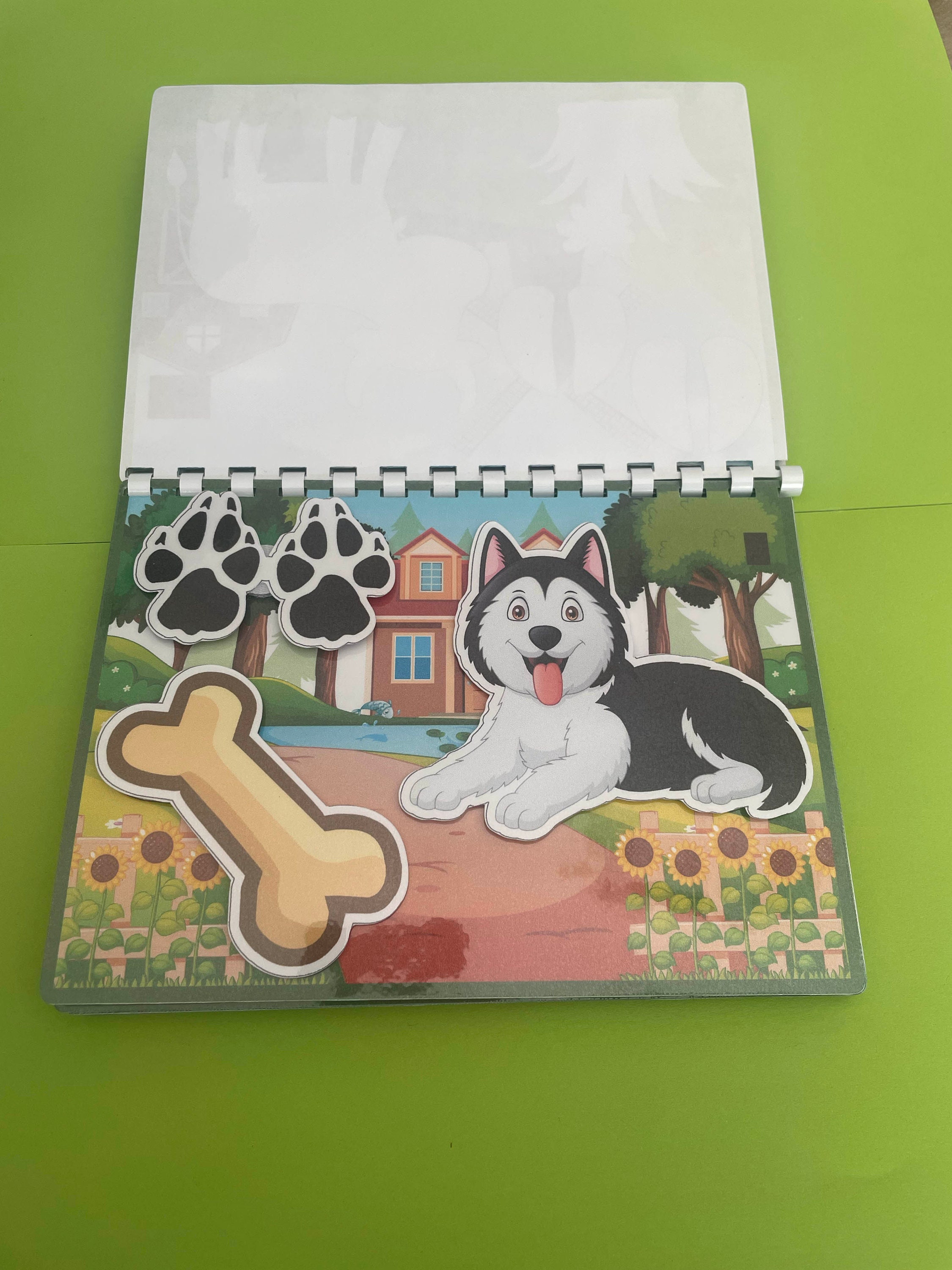 Laminated Activity Book Animals Velcro Sticker Book - Etsy