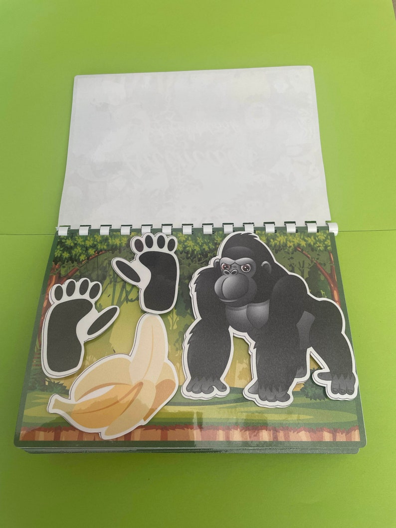 Laminated Activity Book Animals Velcro Sticker Book - Etsy
