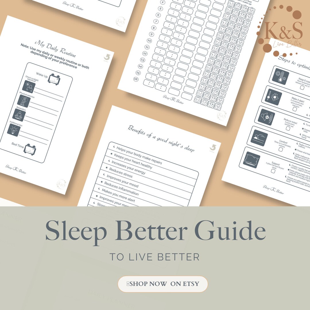 Sleep Better Digital Guide With Daily and Weekly Routine, Planner ...